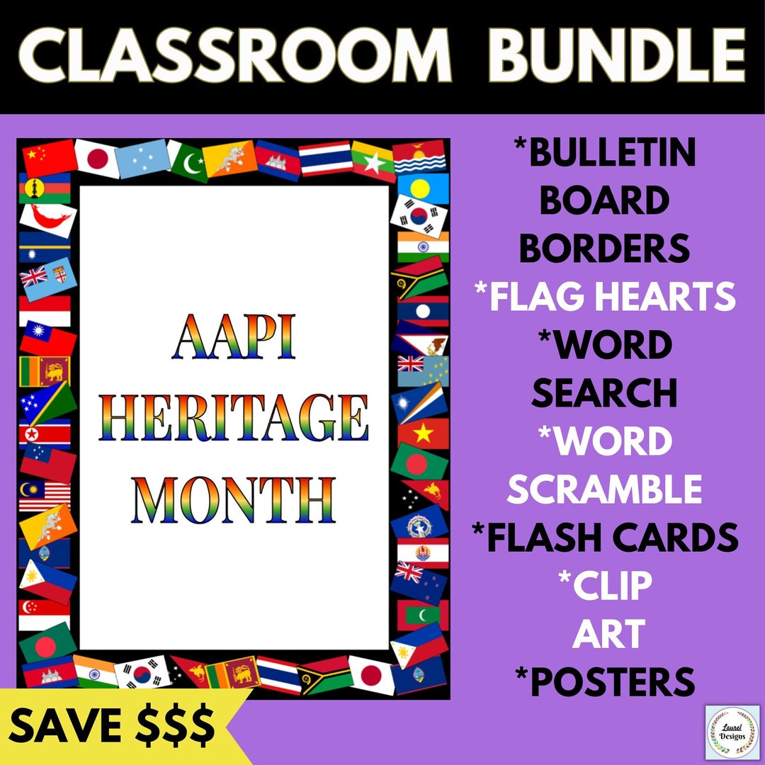 AAPI Heritage Month Bundle, Asian American Pacific Islander, Bulletin ...