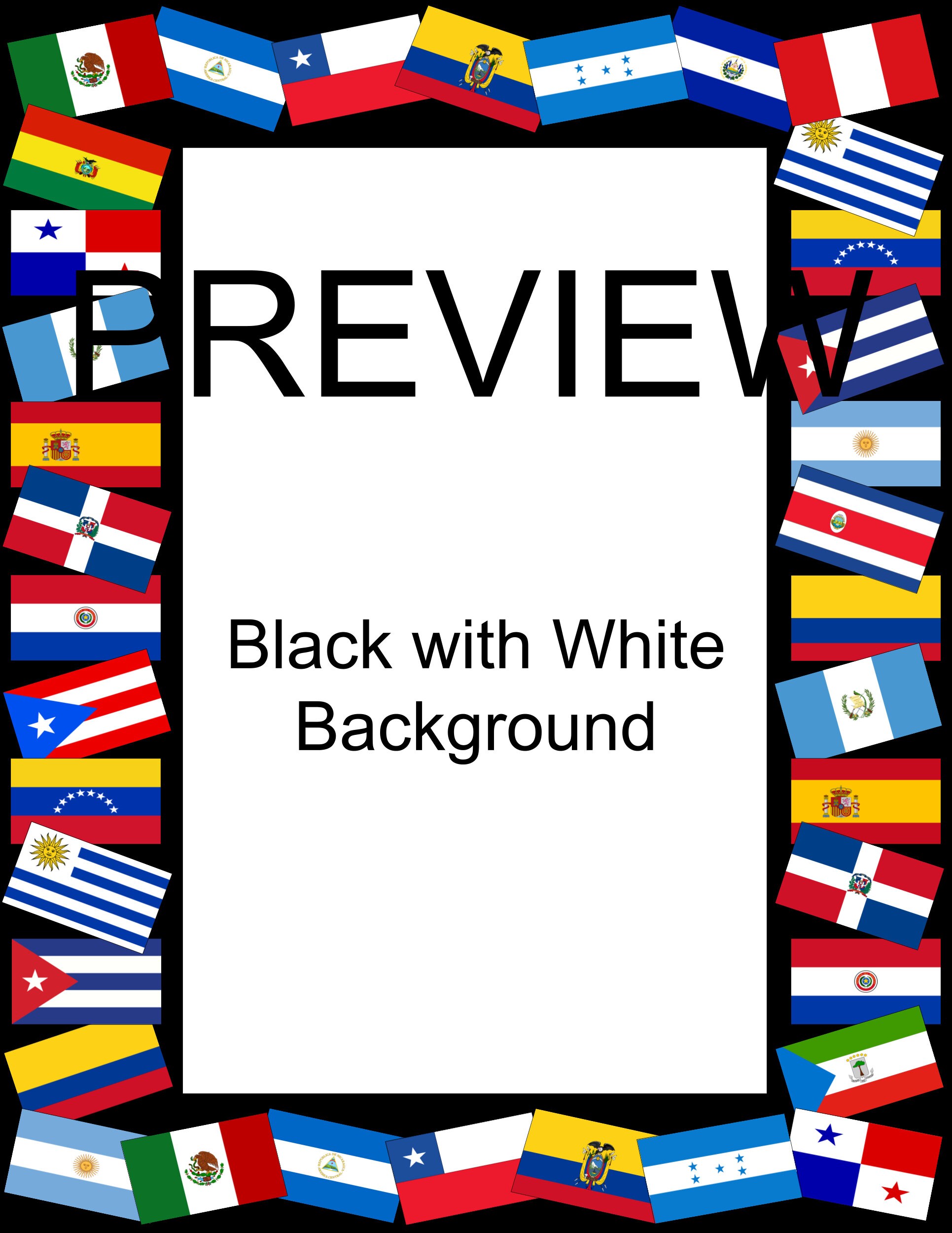 Spanish Flag Borders- Hispanic Heritage Month Flag Borders Clip Art ...