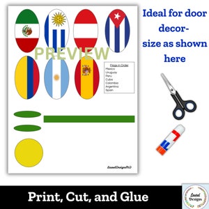 Hispanic Heritage Month Flag Flowers, Mes De La Herencia Hispana, Door ...