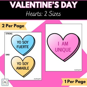 Valentine's Day Conversation Heart Affirmations, Candy Hearts, Bulletin ...