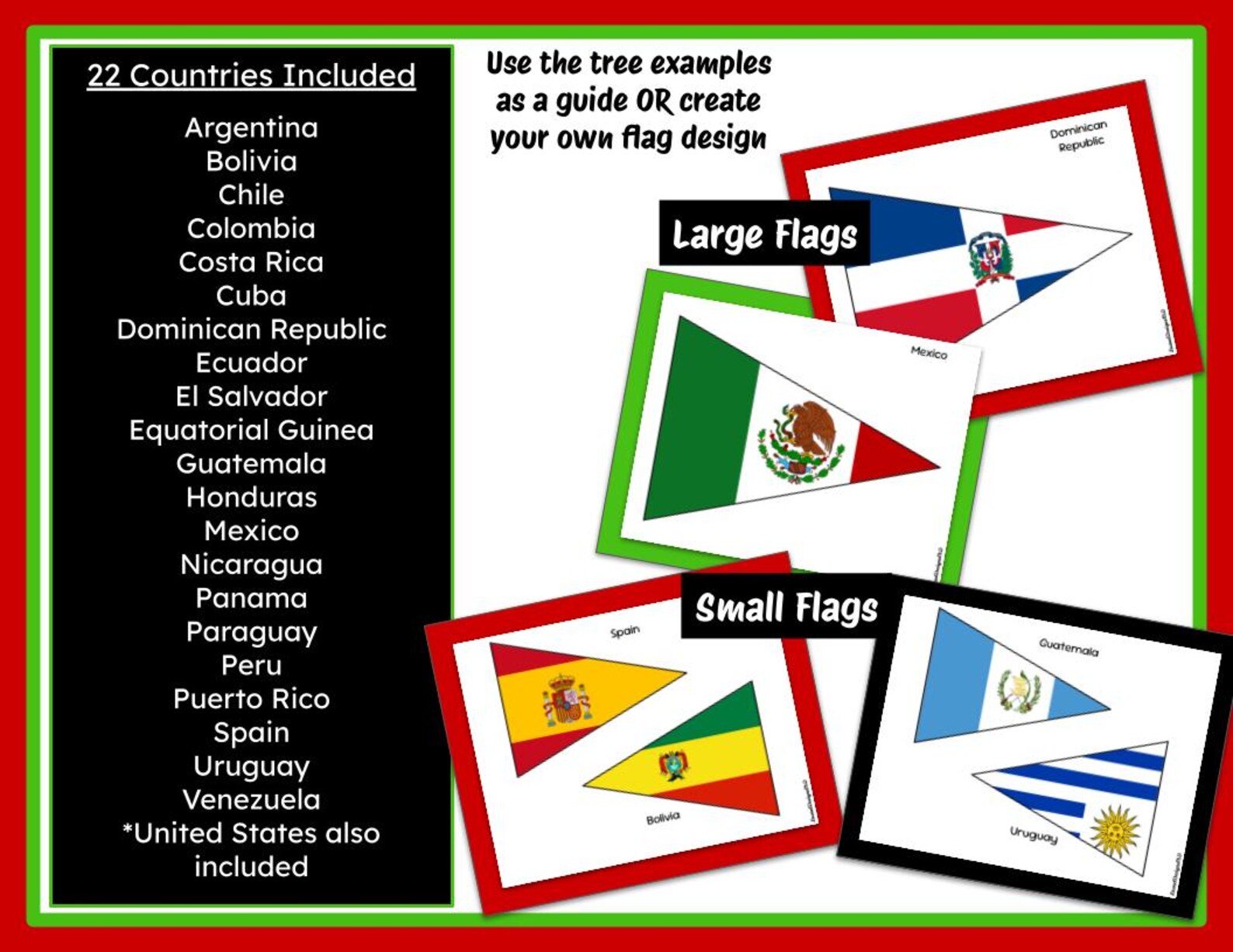 Christmas Around the World Flag Tree Decor, Multicultural Christmas ...
