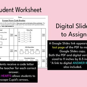 Valentine's Day Escape Room, Math Puzzles, Logic Puzzles DIGITAL ...