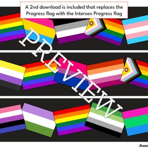 Pride Month Bulletin Board Borders, LGBTQ, LGBTQIA+, Rainbow Flags ...