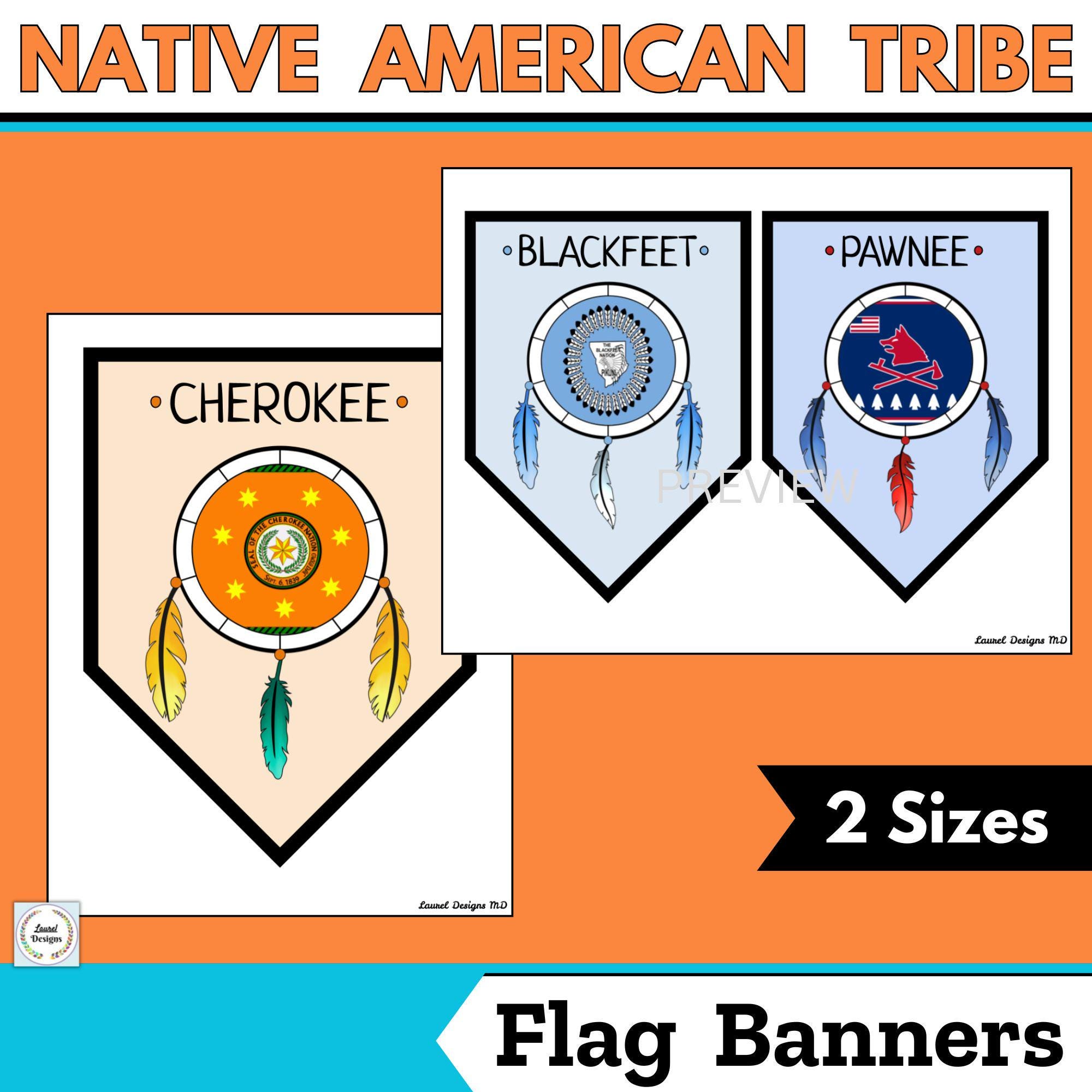 Native American Heritage Month Tribe Banners, Pennants, Flags, Bulletin ...