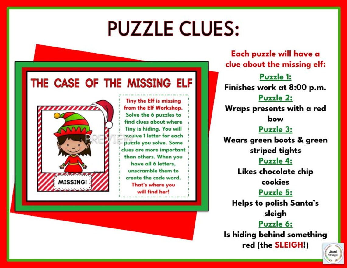 Christmas Escape Room, Elf Escape Room, Holiday Puzzles, Math Puzzles ...