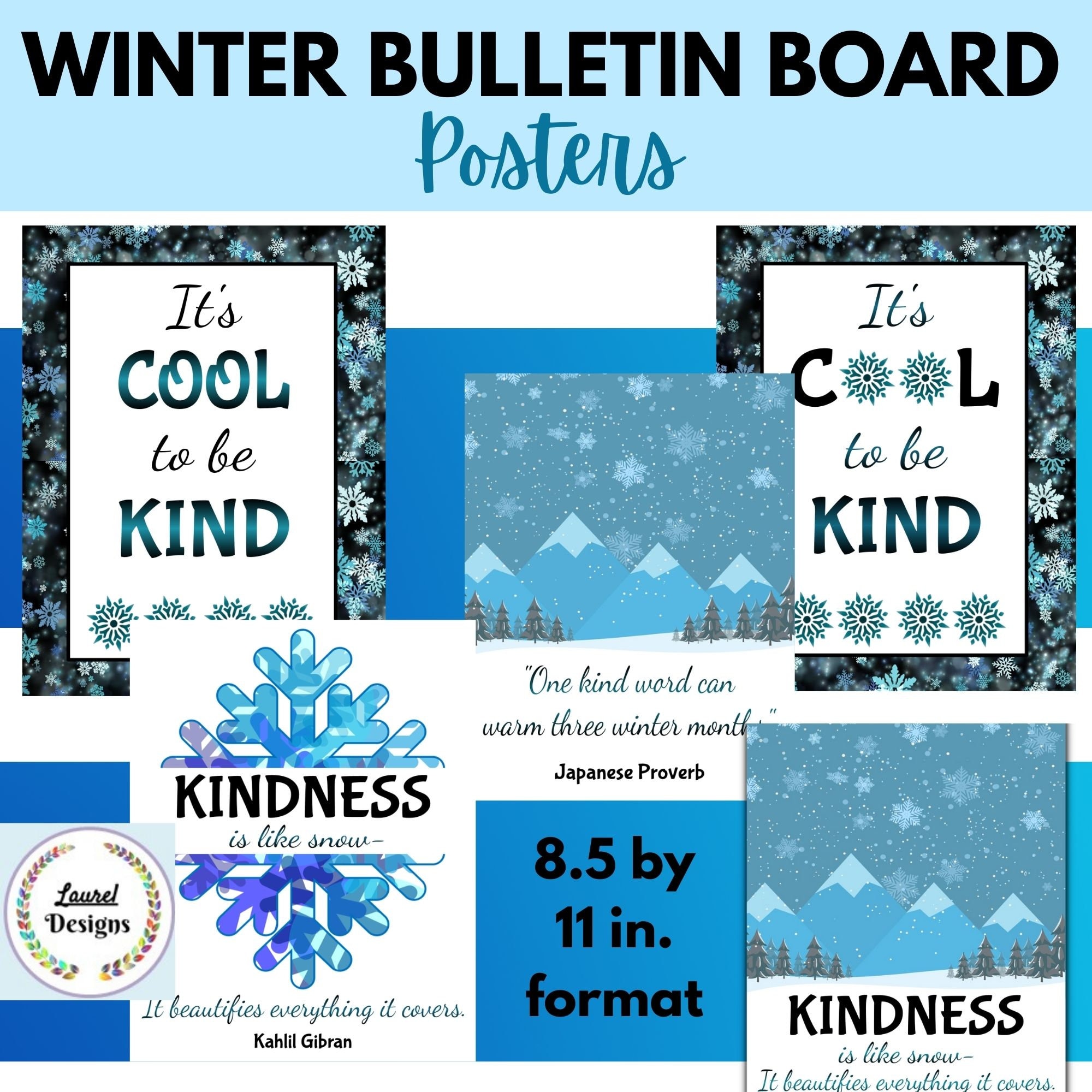 Winter-snowman Bulletin Board, Kindness Theme, It's Cool to Be Kind ...