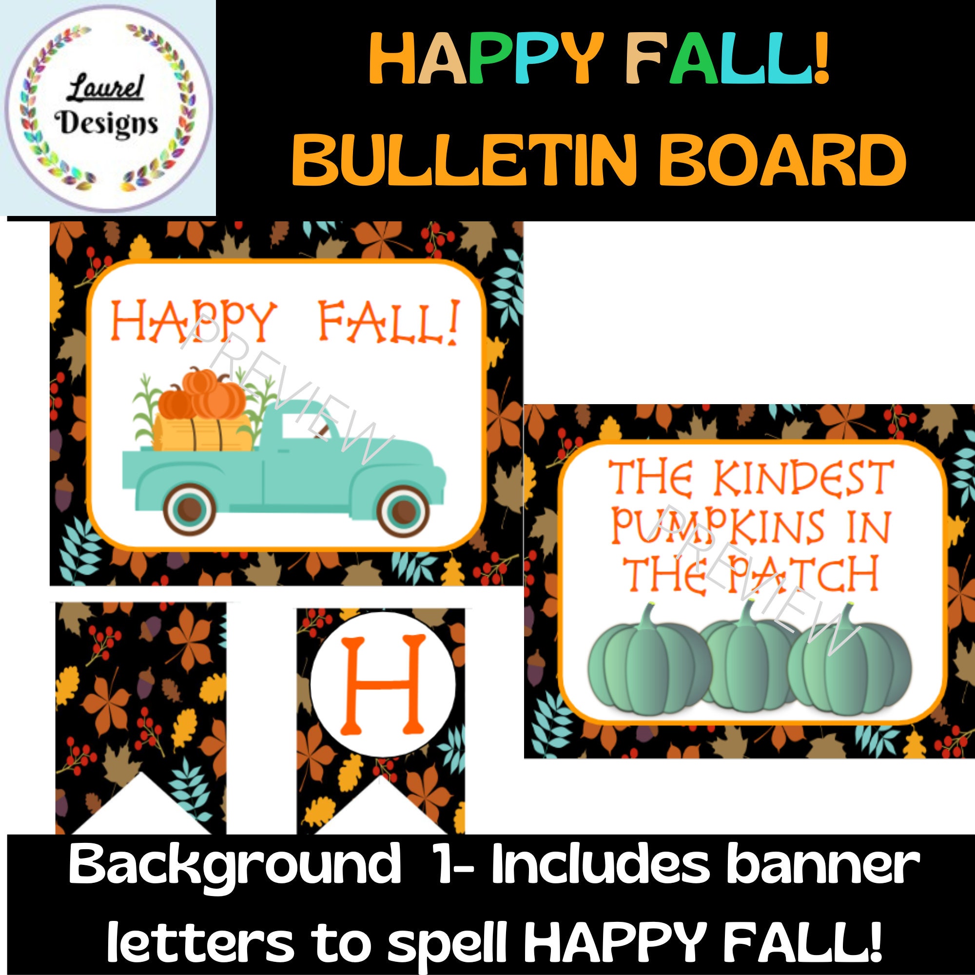 Fall Bulletin Board Kindness Bulletin Board happy - Etsy