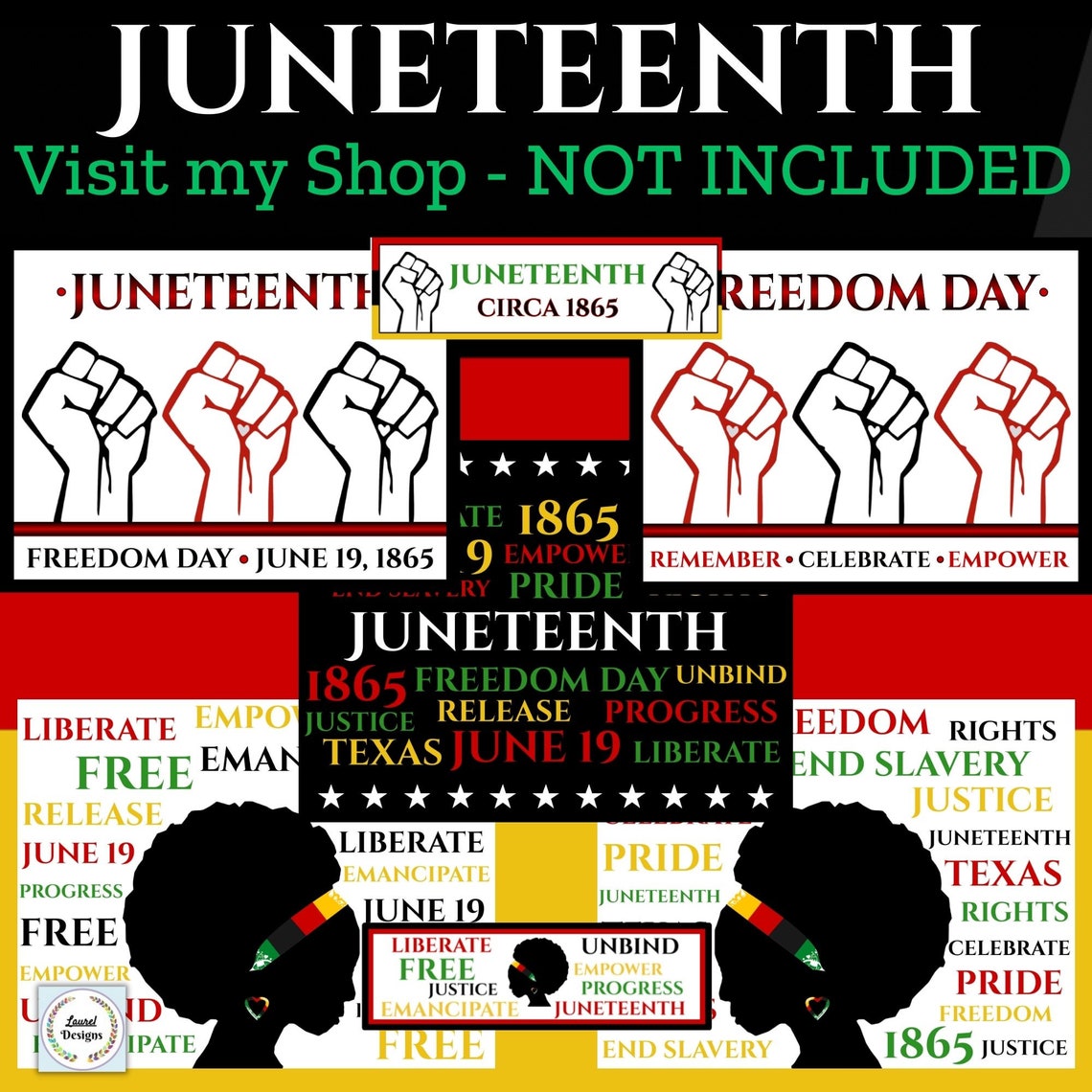 Juneteenth Bunting Banner, Black History Month Bunting Banner Letters ...