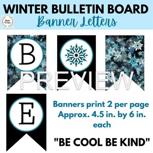 Winter-snowman Bulletin Board, Kindness Theme, It's Cool to Be Kind ...
