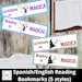 English/spanish/bilingual Reading Bookmarks- 5 Styles/ Ell/read Across ...