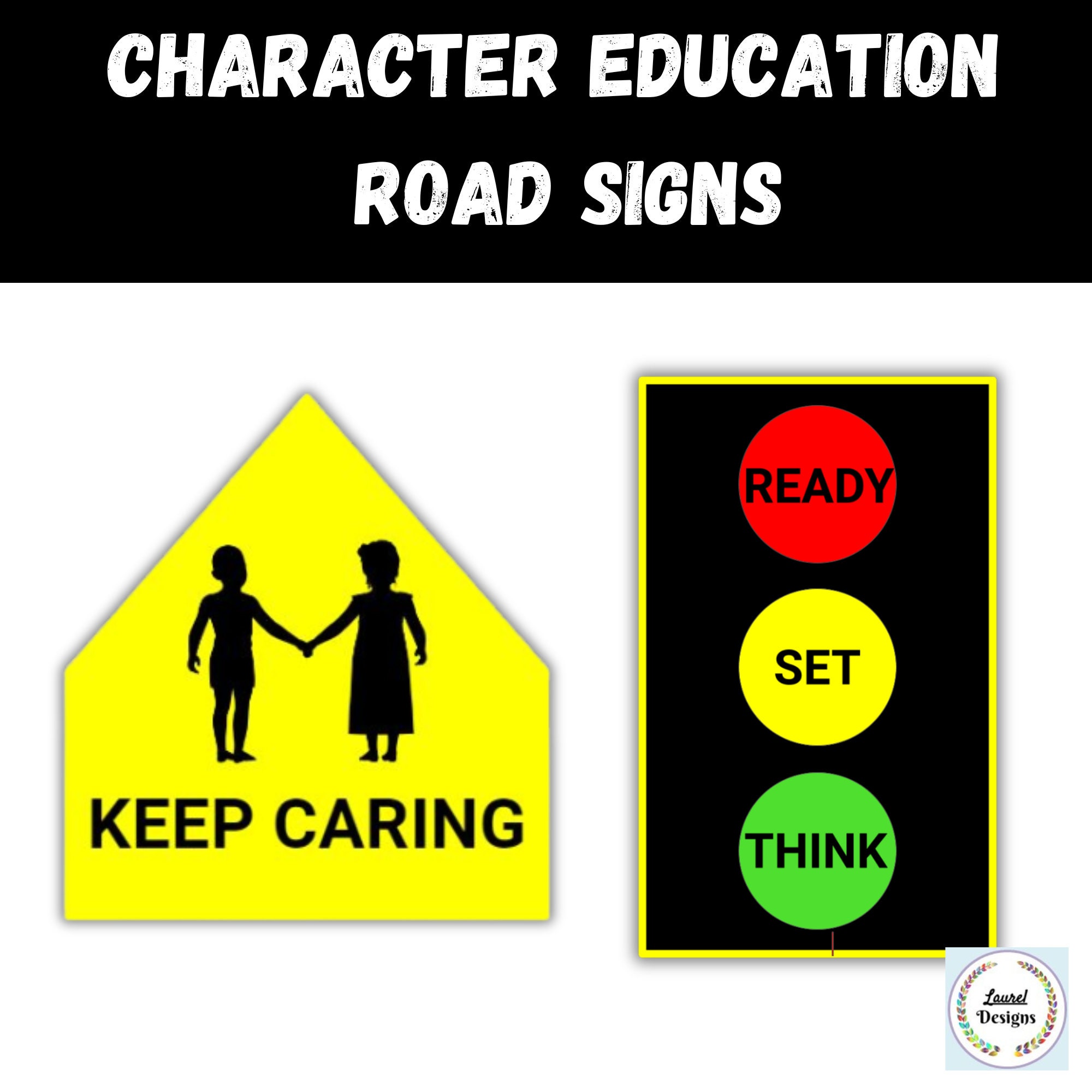 Printable Character Education Posters, Road Signs, Growth Mindset ...