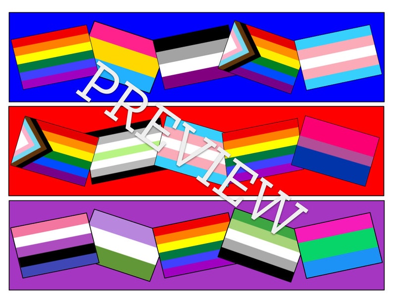 Pride Month Bulletin Board Borders, LGBTQ, LGBTQIA+, Rainbow Flags ...