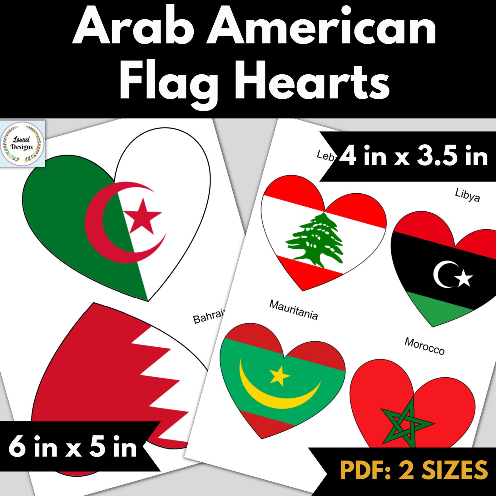 Arab American Heritage Month Bundle, Bulletin Board Decor, Flag Theme ...