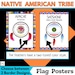 Native American Heritage Month Tribe Posters, Tribe Flags, Bulletin ...