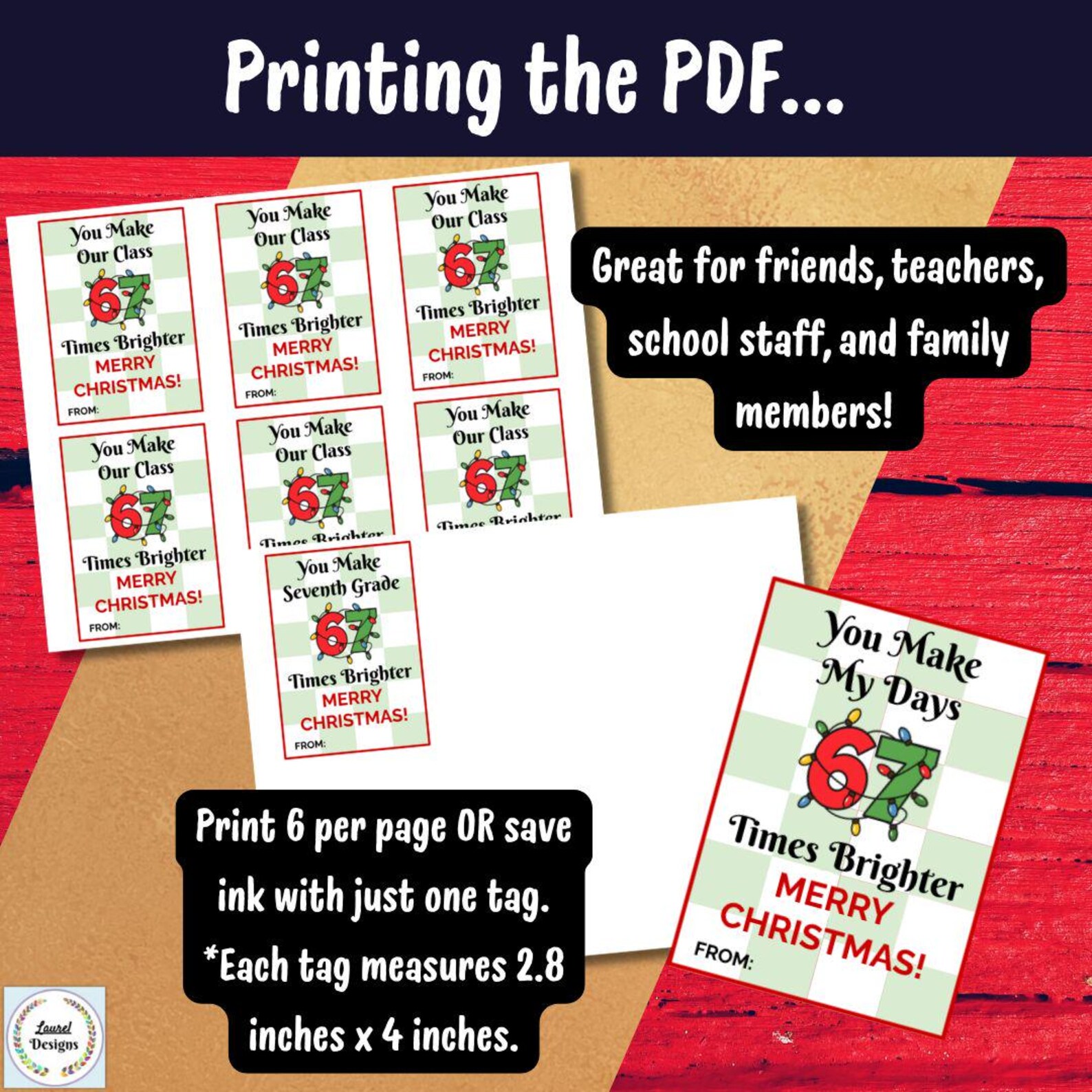 Editable 67 Christmas Gift Tags, Christmas Gift Tags for Teachers ...