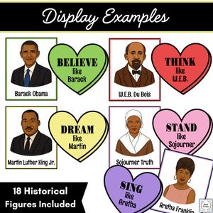 Black History Month Bulletin Board Kit, Black History Month Valentine's ...