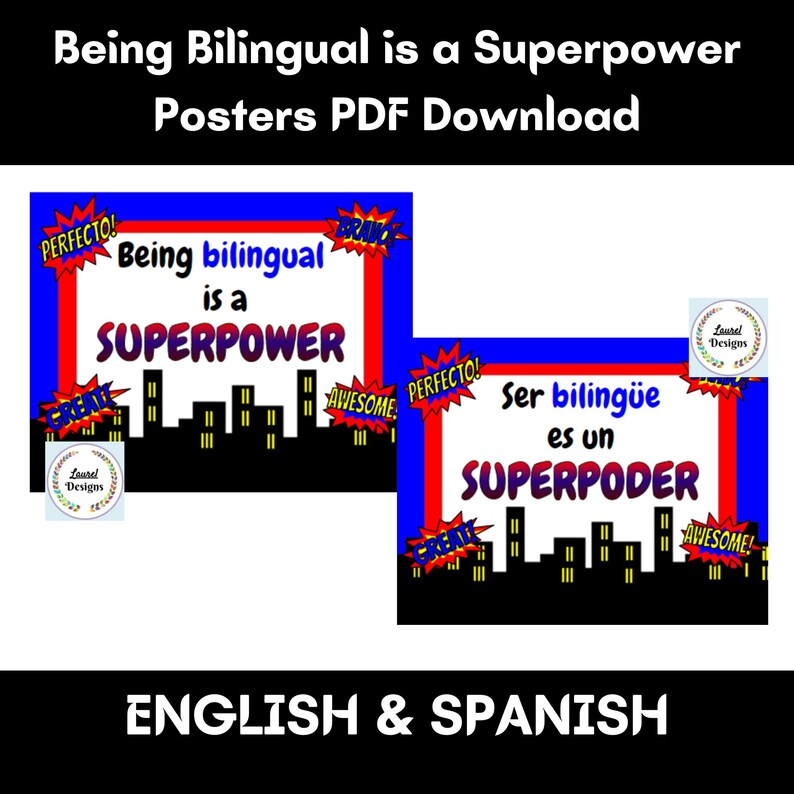 Being Bilingual is a Superpower Poster Printable/bookmark - Etsy