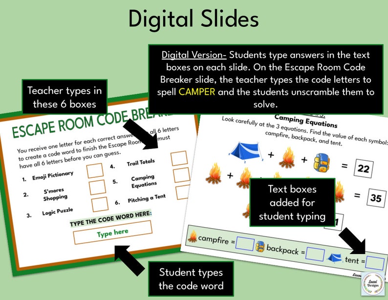 Camping Escape Room, Summer Escape Room, Summer School, Summer Camp ...