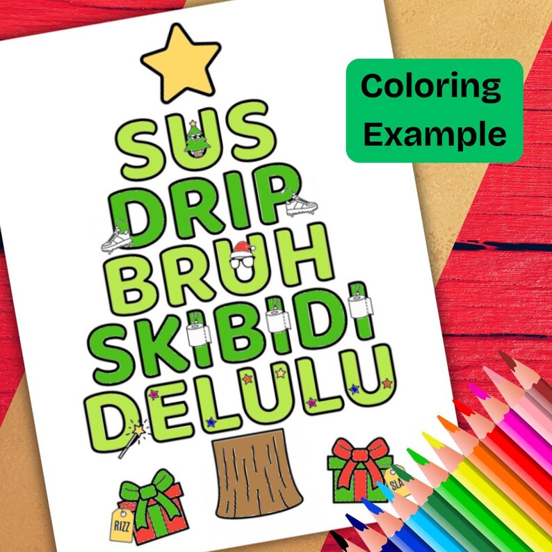 Funny Teen Slang Coloring Sheets, 67 Christmas Coloring Pages, Gen Z ...