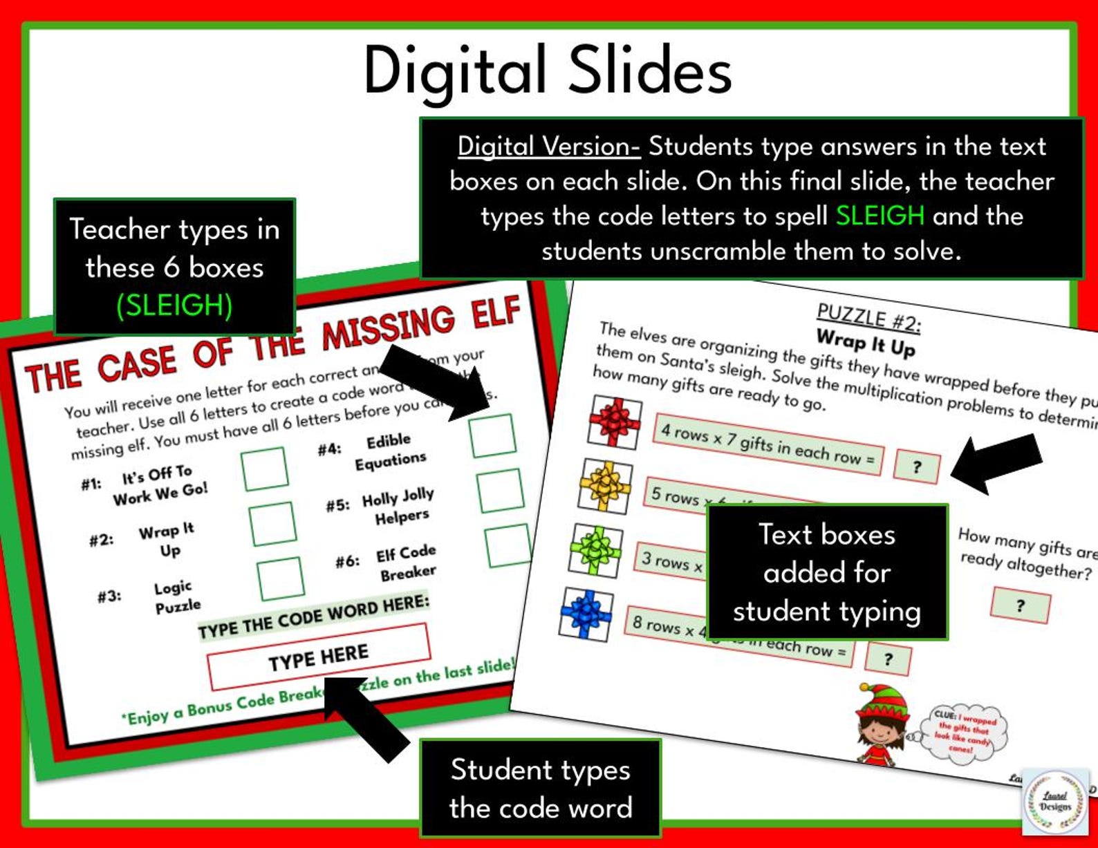 Christmas Escape Room, Elf Escape Room, Holiday Puzzles, Math Puzzles ...