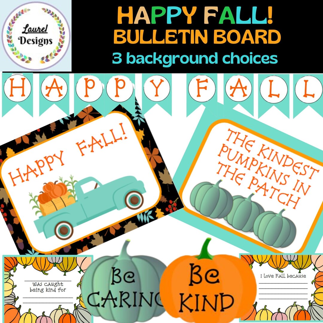 Fall Bulletin Board Kindness Bulletin Board happy - Etsy