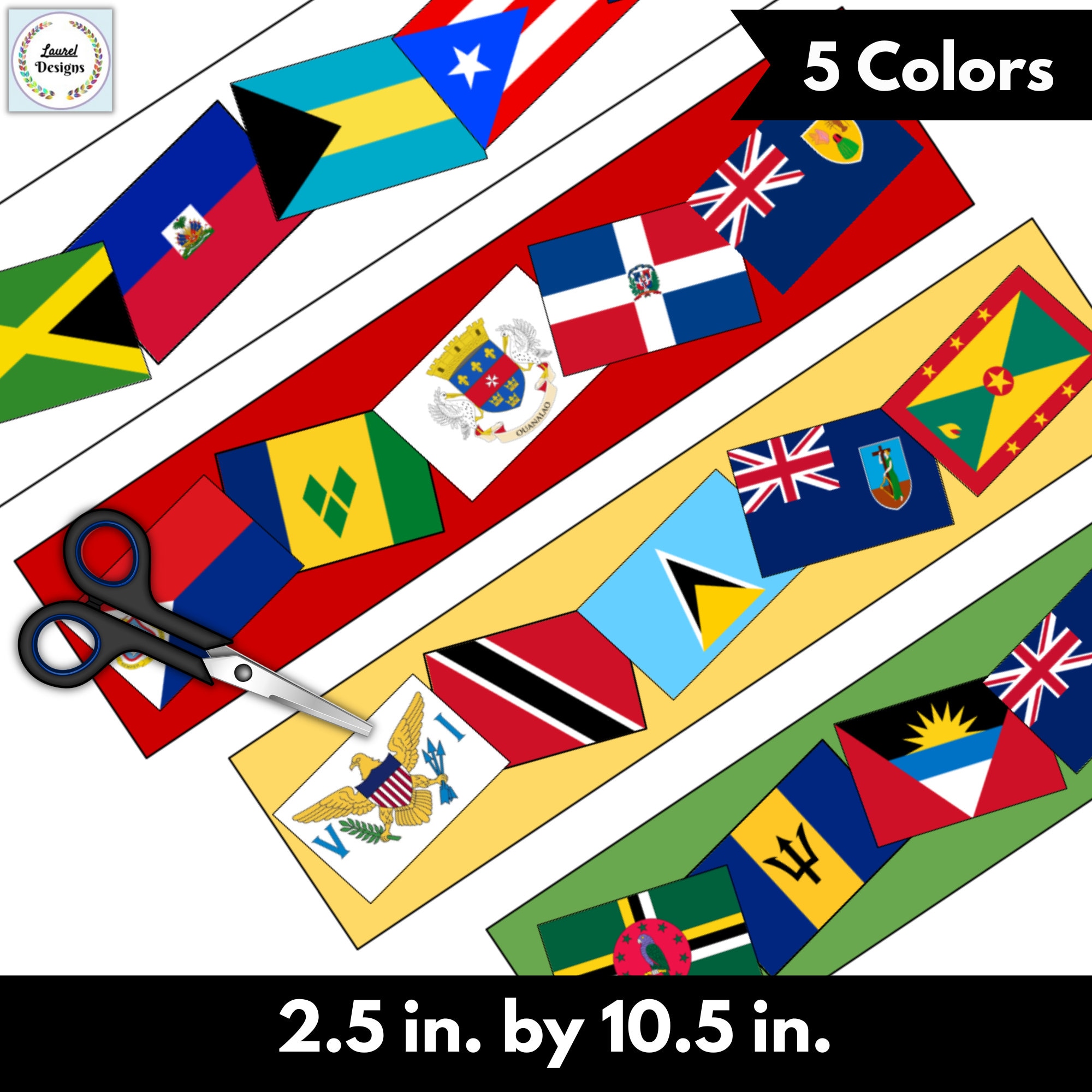 Printable Caribbean American Heritage Month Bulletin Board Borders ...