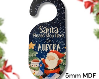Santa Stop Here Door Hanger - Etsy