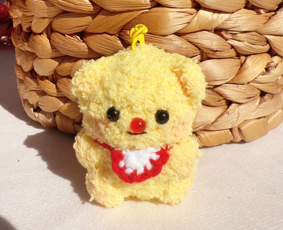 Crochet Butter Bear Keychain - Etsy