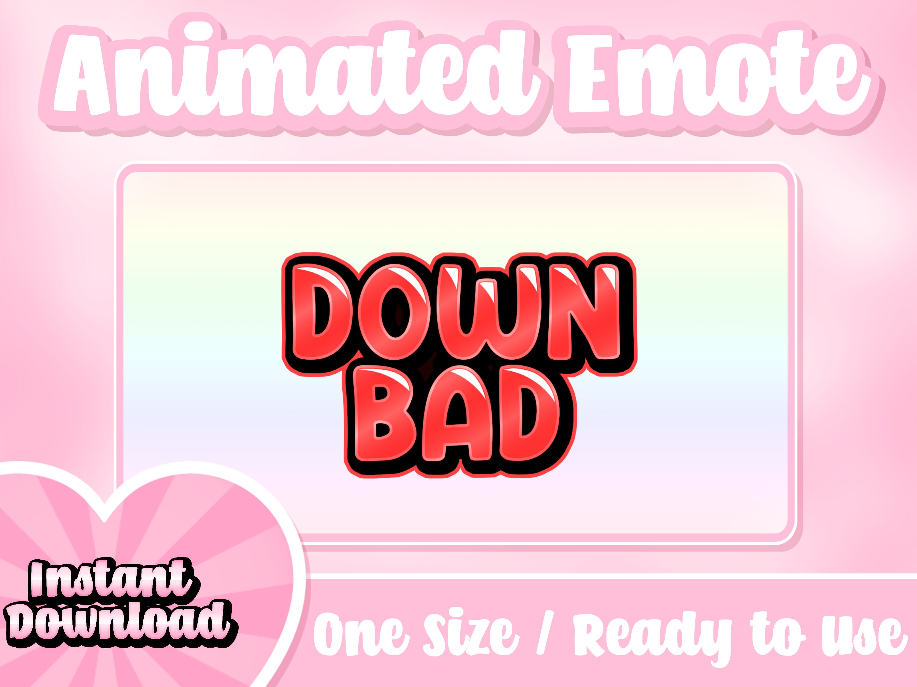 Red Down Bad Animated Twitch Emote (digital Download) - Etsy