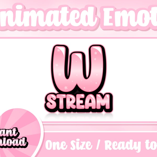 W Animated Twitch Emotes - Etsy UK