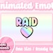 RAID Rainbow Animated Twitch Emote Comes With Static Emote Text Emotes ...