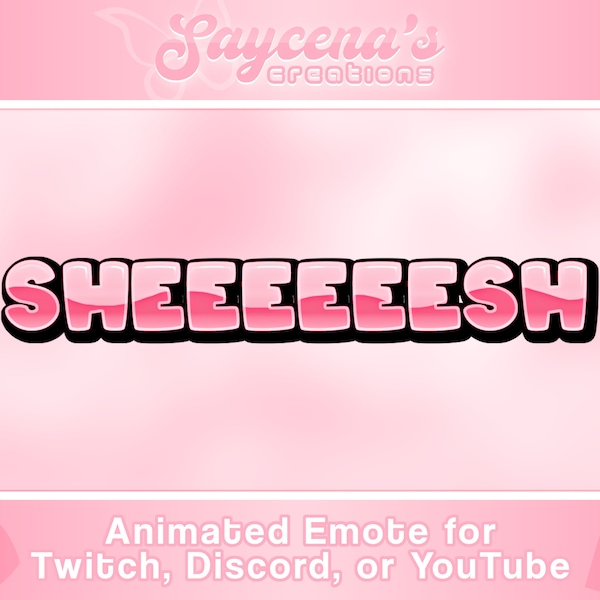 Pink Kiss Mwah Animated Twitch Emote Comes With Static Emote Text ...