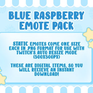 Twitch Emote Pack of 5 | Blue Raspberry | Twitch Streamers | Affiliate ...