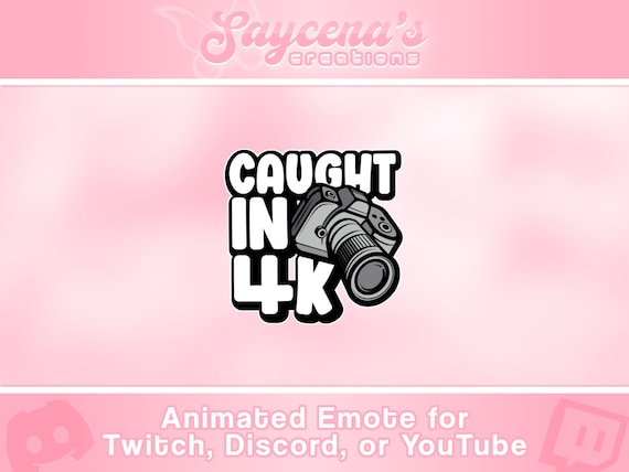 Caught in 4K Animated Twitch Emote Comes With Static Emote - Etsy UK
