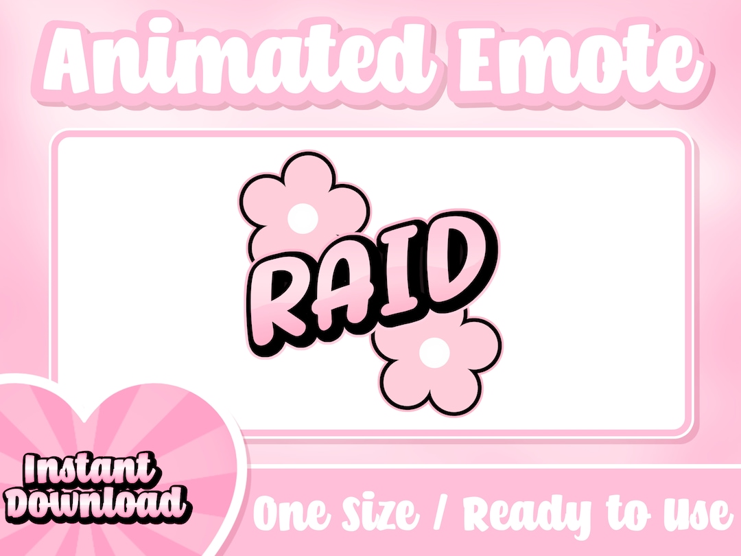 Pink Flower Raid Animated Twitch Emote (digital Download) - Etsy