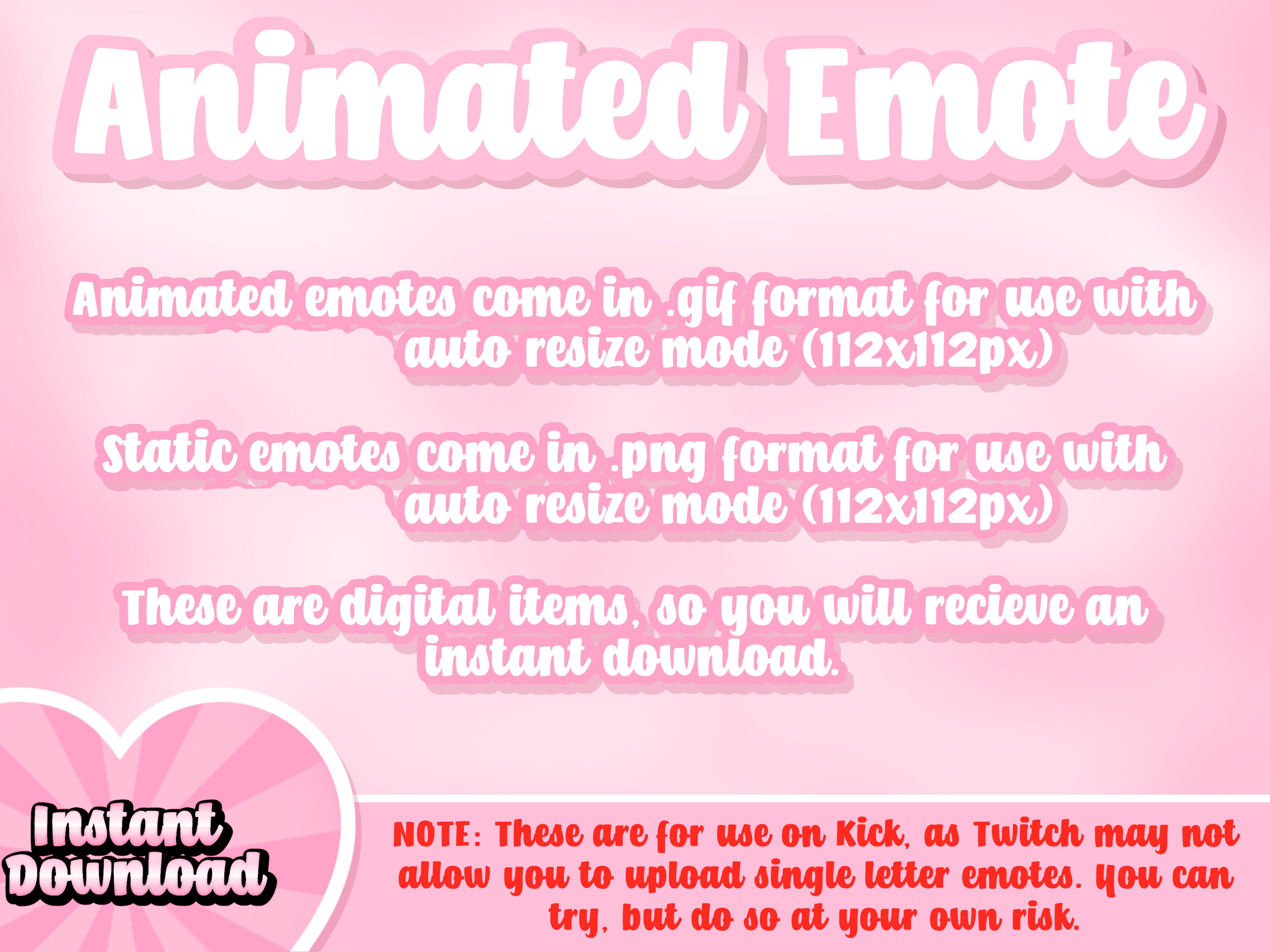 Pink W Animated Kick Emote for Streaming (digital Download) - Etsy