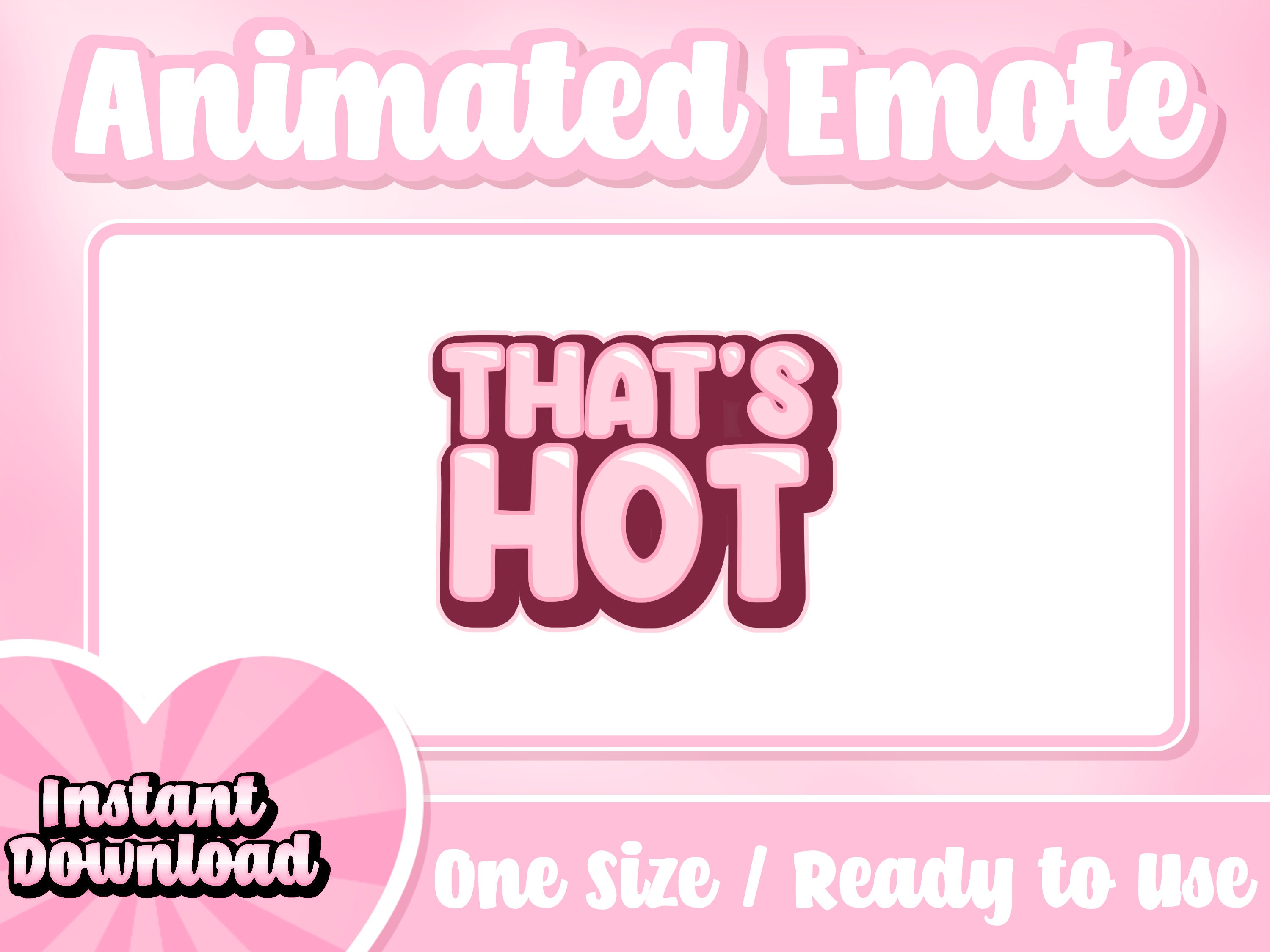 That's Hot Animated Twitch Emote: Static Emote Included (digital ...