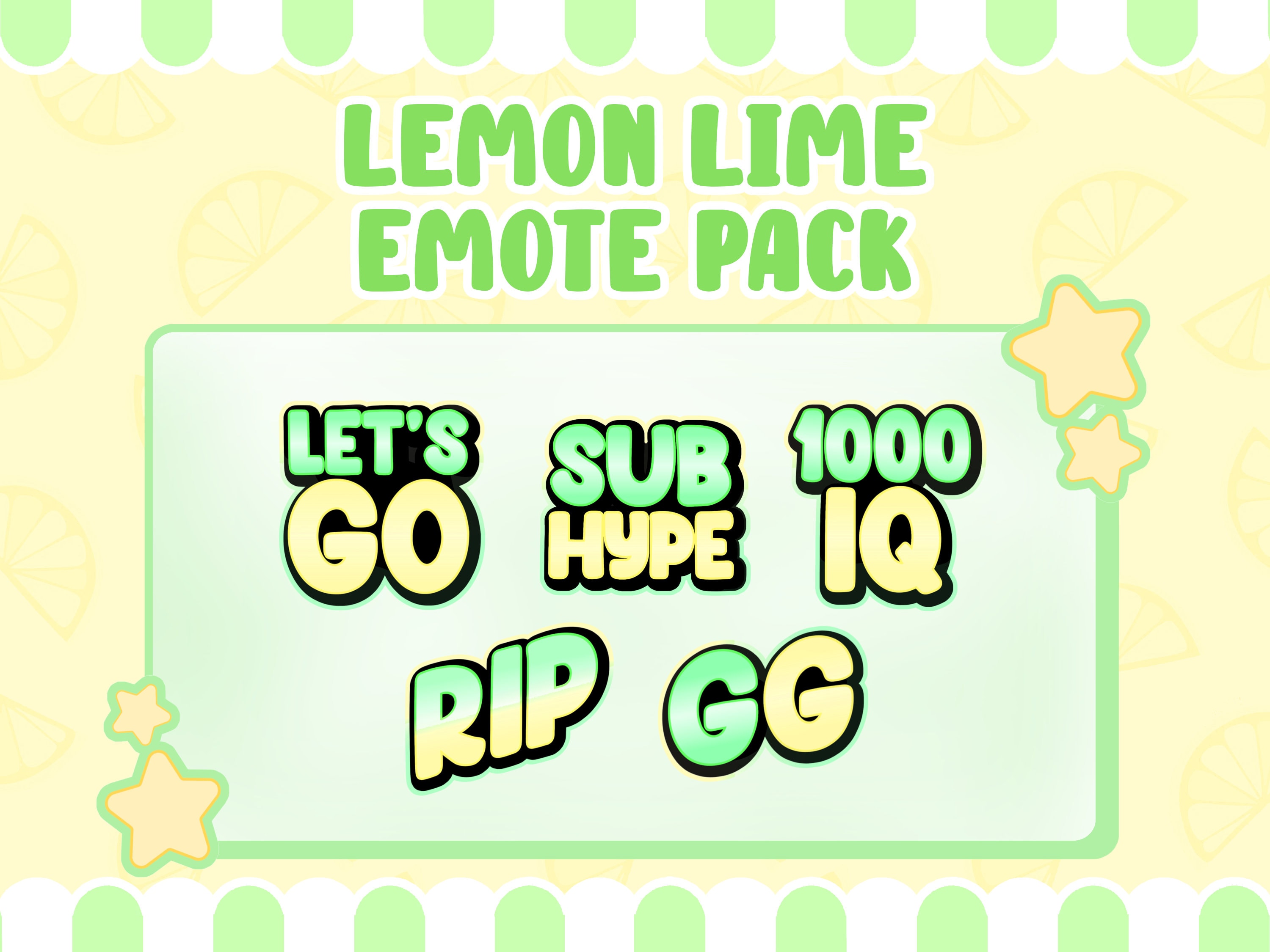Twitch Emote Pack of 5 Lemon Lime Twitch Streamers Affiliate Emotes ...