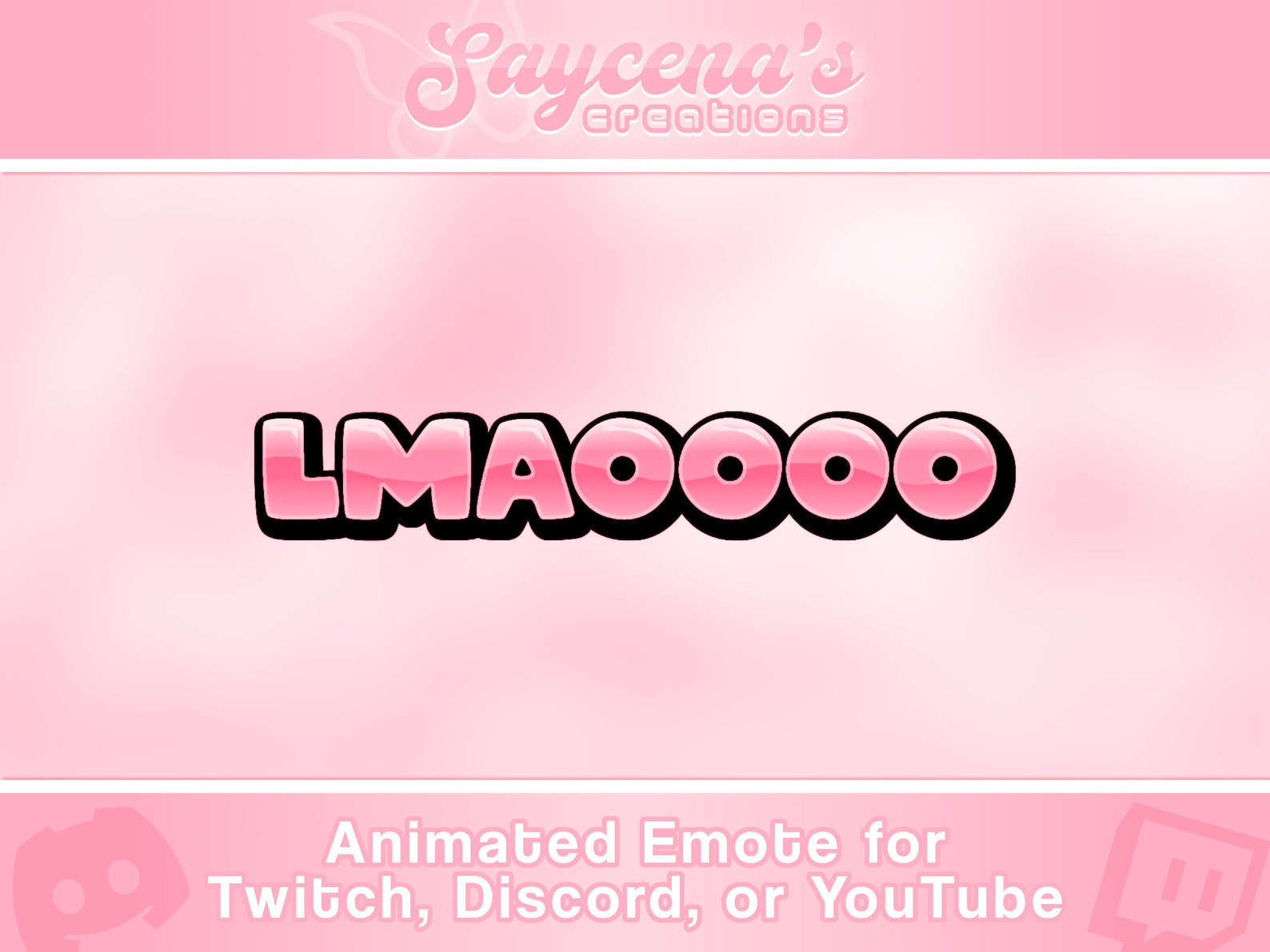 Pink LMAO Animated Emote for Twitch, Discord, Youtube (digital Download ...