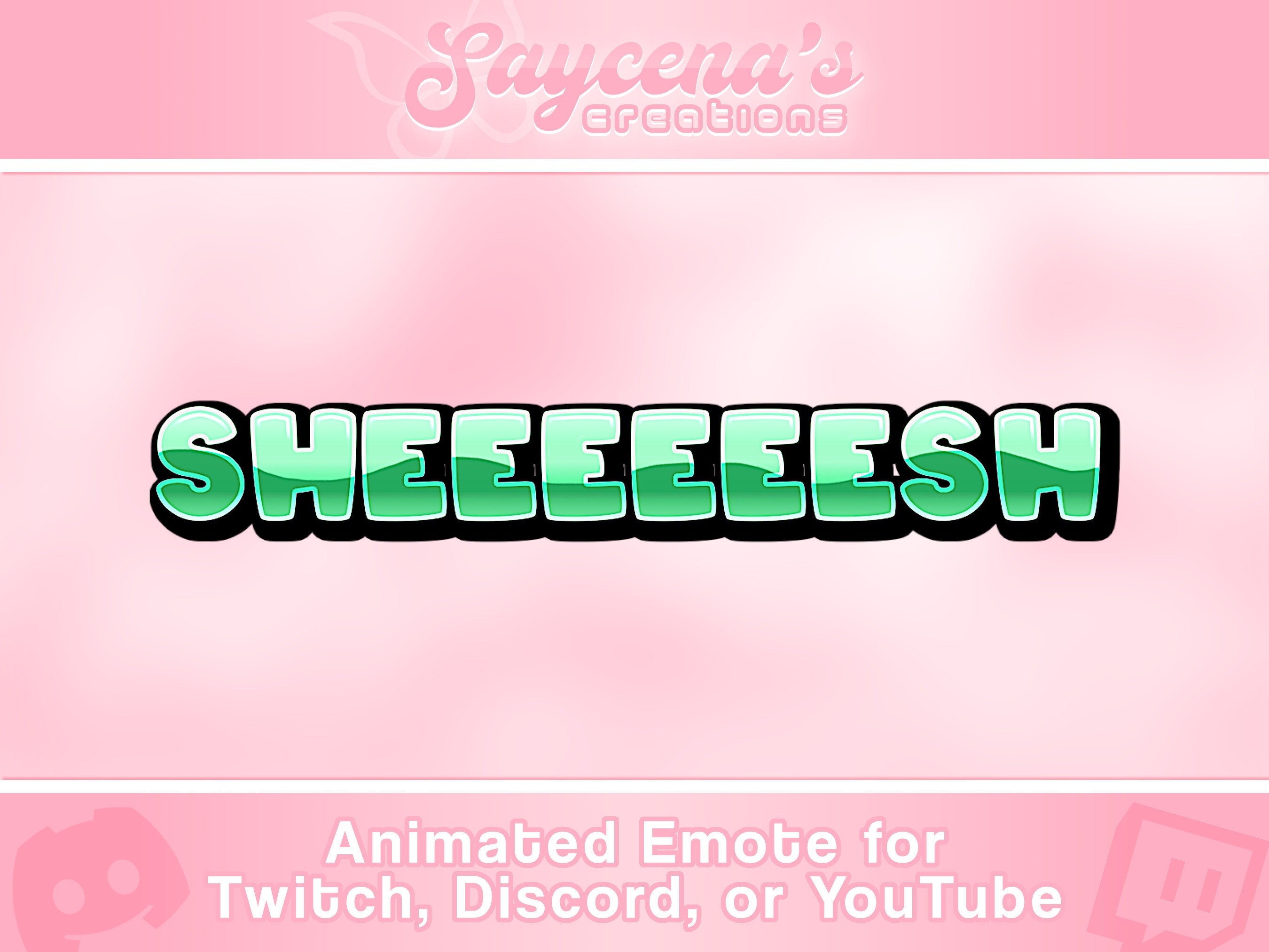 SHEESH Animated Twitch Emote Comes With Static Emote Text Emotes Twitch ...