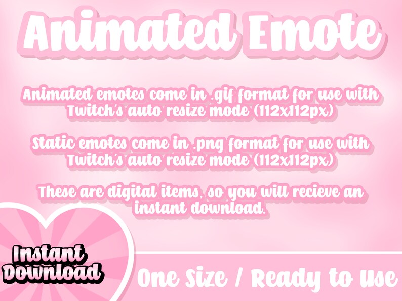I Heart You Animated Twitch Emote Comes With Static Emote - Etsy