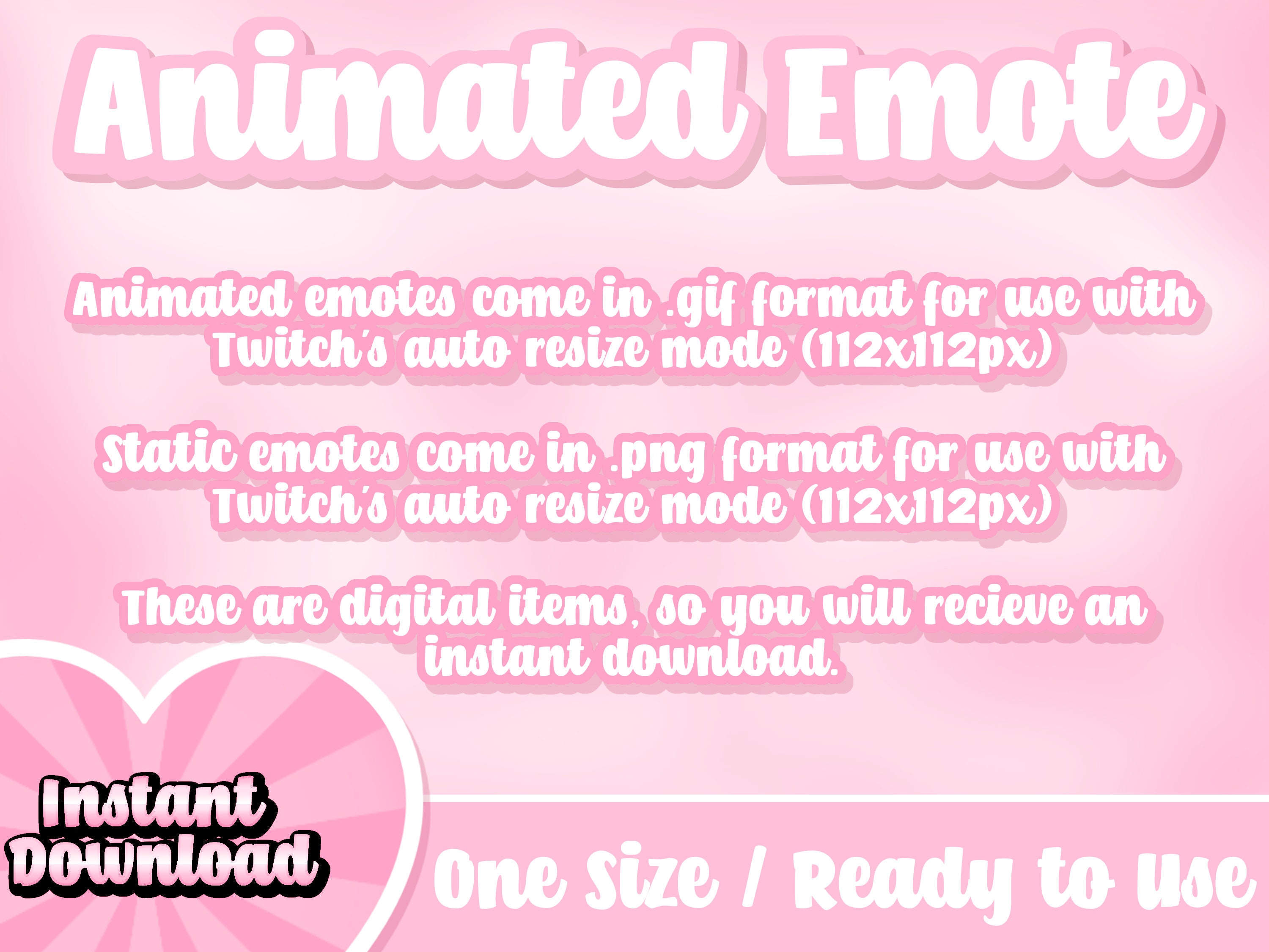 Pink Down Bad Animated Twitch Emote | Comes With Static Emote | Text ...