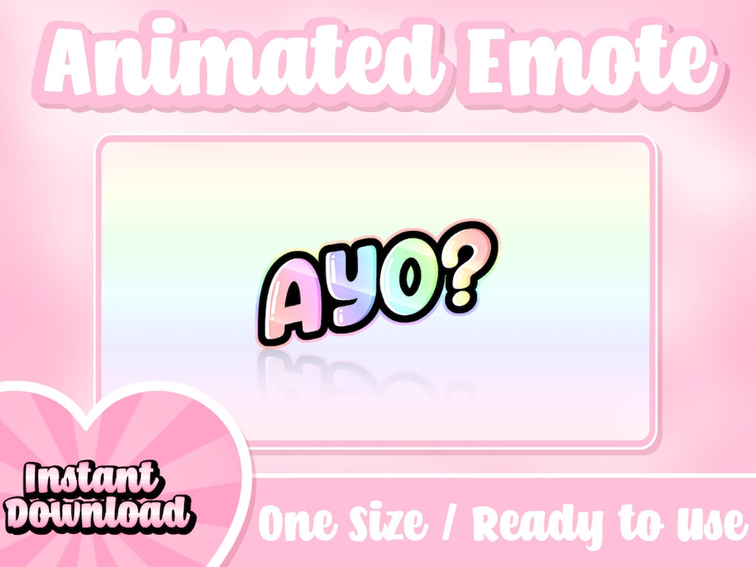 Ayo Animated + Static Twitch Emote | Text Emotes | Twitch Emotes ...