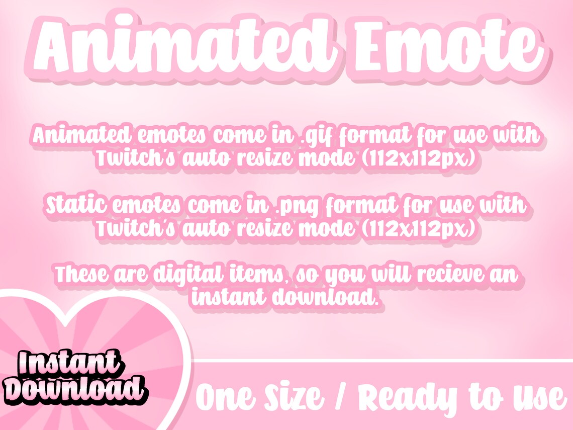 Let's Go Pink Animated Twitch Emote | Comes With Static Emote | Text ...