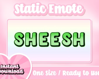 Pink SHEESH 2 Piece Twitch Emotes | Text Emotes | Twitch Emotes ...