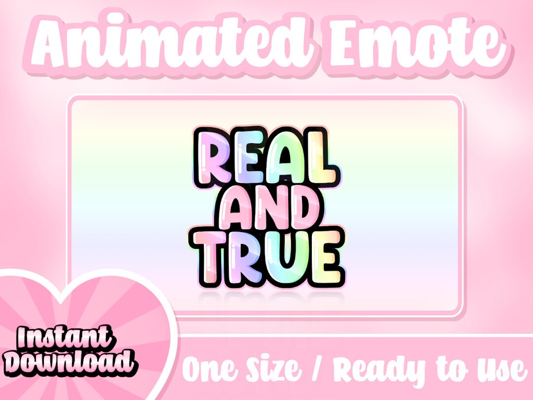 Real and True Animated + Static Twitch Emote | Text Emotes | Twitch ...