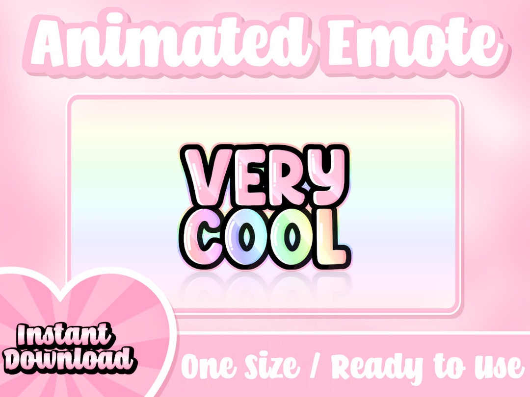 Very Cool Animated Static Twitch Emote Text Emotes - Etsy