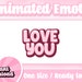 Love You Animated Twitch Emote | Comes With Static Emote | Text Emotes ...