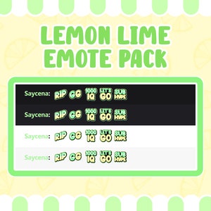 Twitch Emote Pack of 5 | Lemon Lime | Twitch Streamers | Affiliate ...