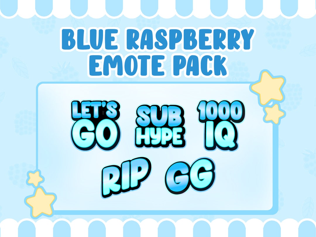 Twitch Emote Pack of 5 | Blue Raspberry | Twitch Streamers | Affiliate ...